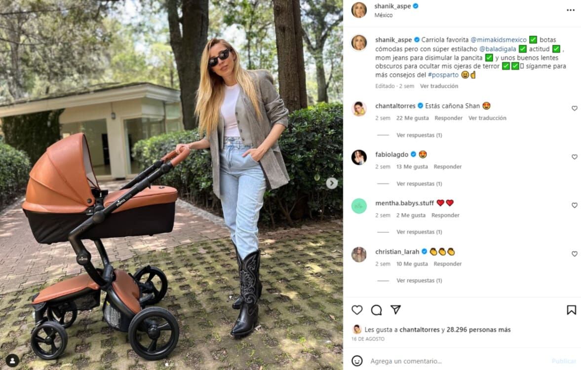Shanik Aspe presenta a baby Valentino, su segundo hijo