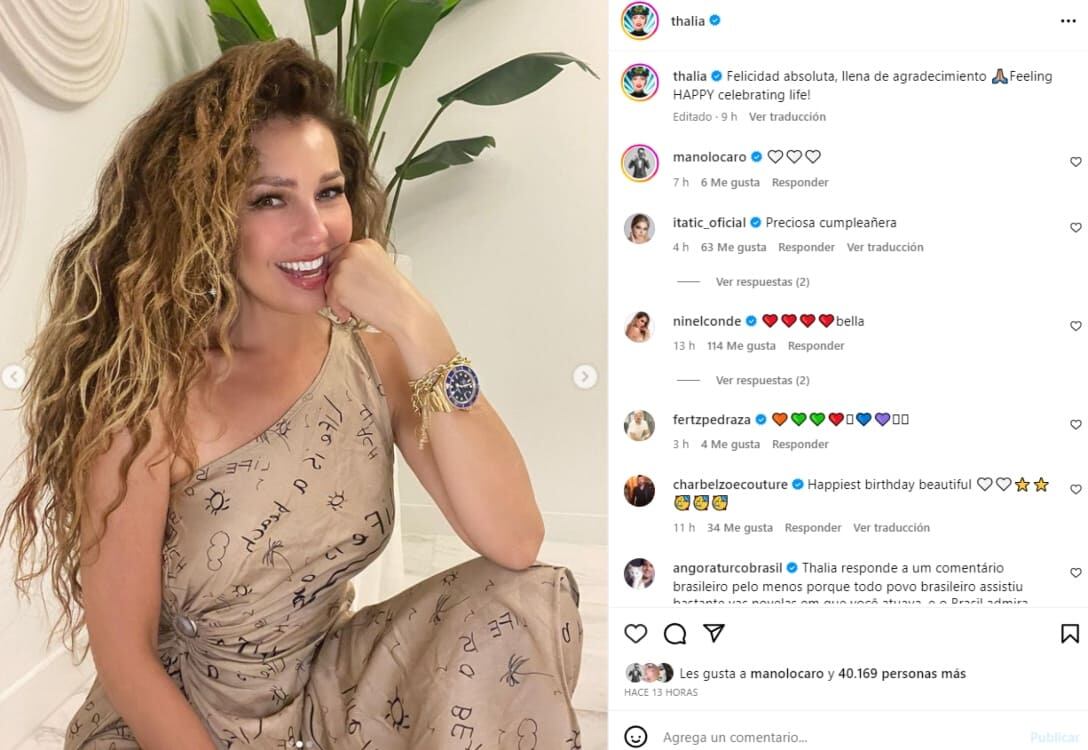 Thalía celebra 52 años con el vestido veraniego más chic y asequible
